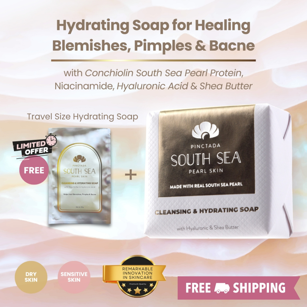 Pinctada Pearl Nourishing Body Blemish Soap with Niacinamide & Travel ...