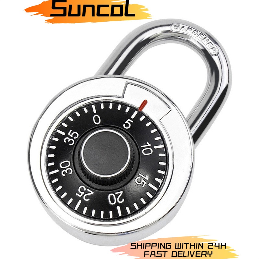 Stainless Turntable Padlock Combination Lock Portable Turntable Lock ...