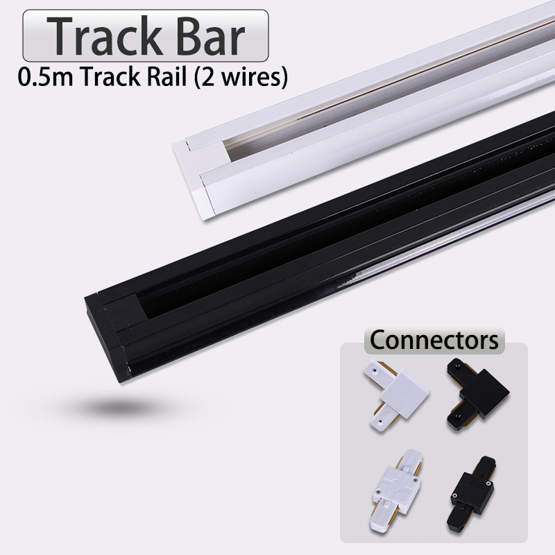 LED Track Light Bar 0.5m 2 Wire Dotted Electrized Spot Lights Rail Lamp ...