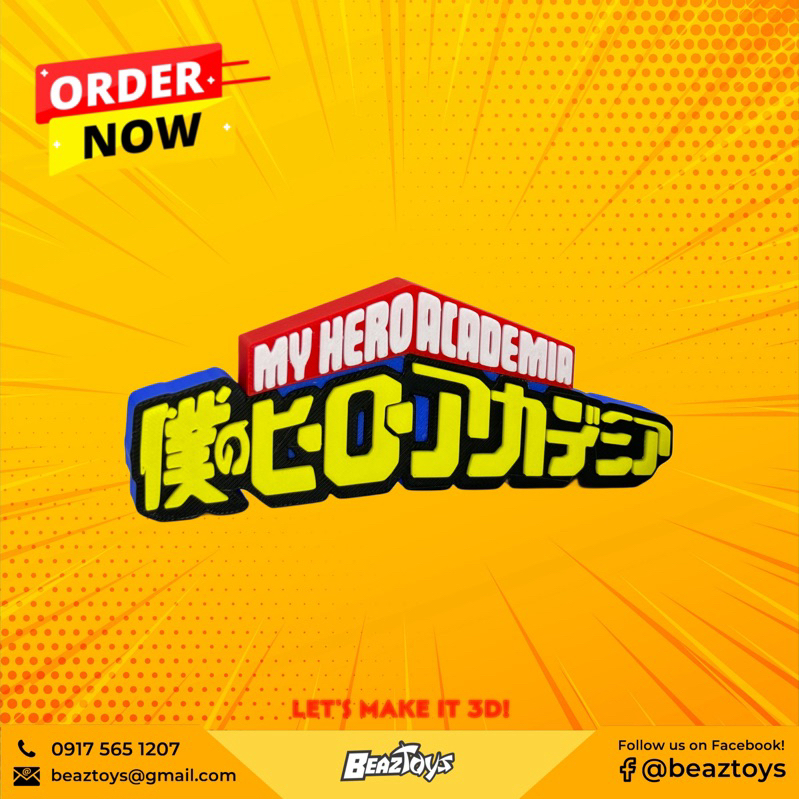 My Hero Academia MHA 3D Logo | Custom Print | Shopee Philippines
