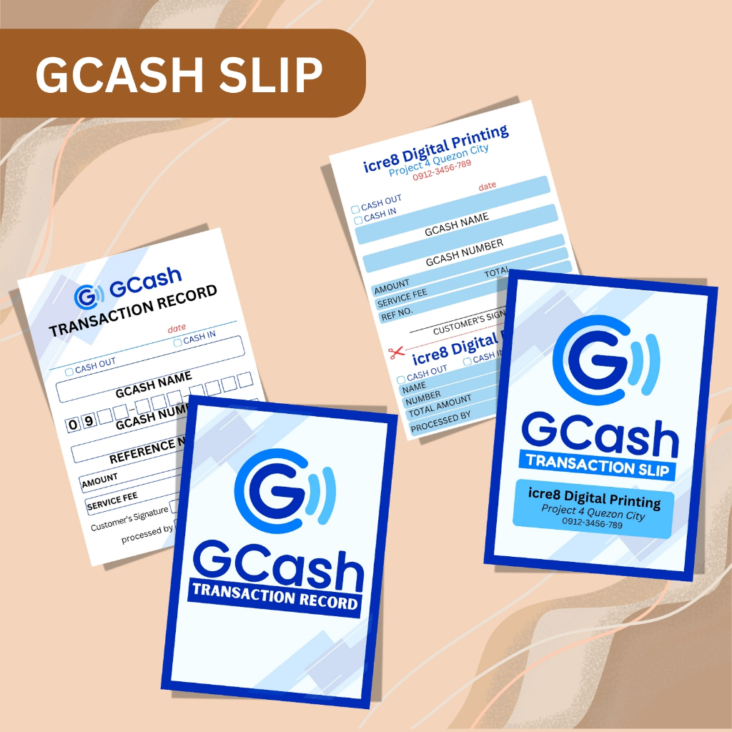Gcash Transaction Slip (50/100 Sheets) | Shopee Philippines