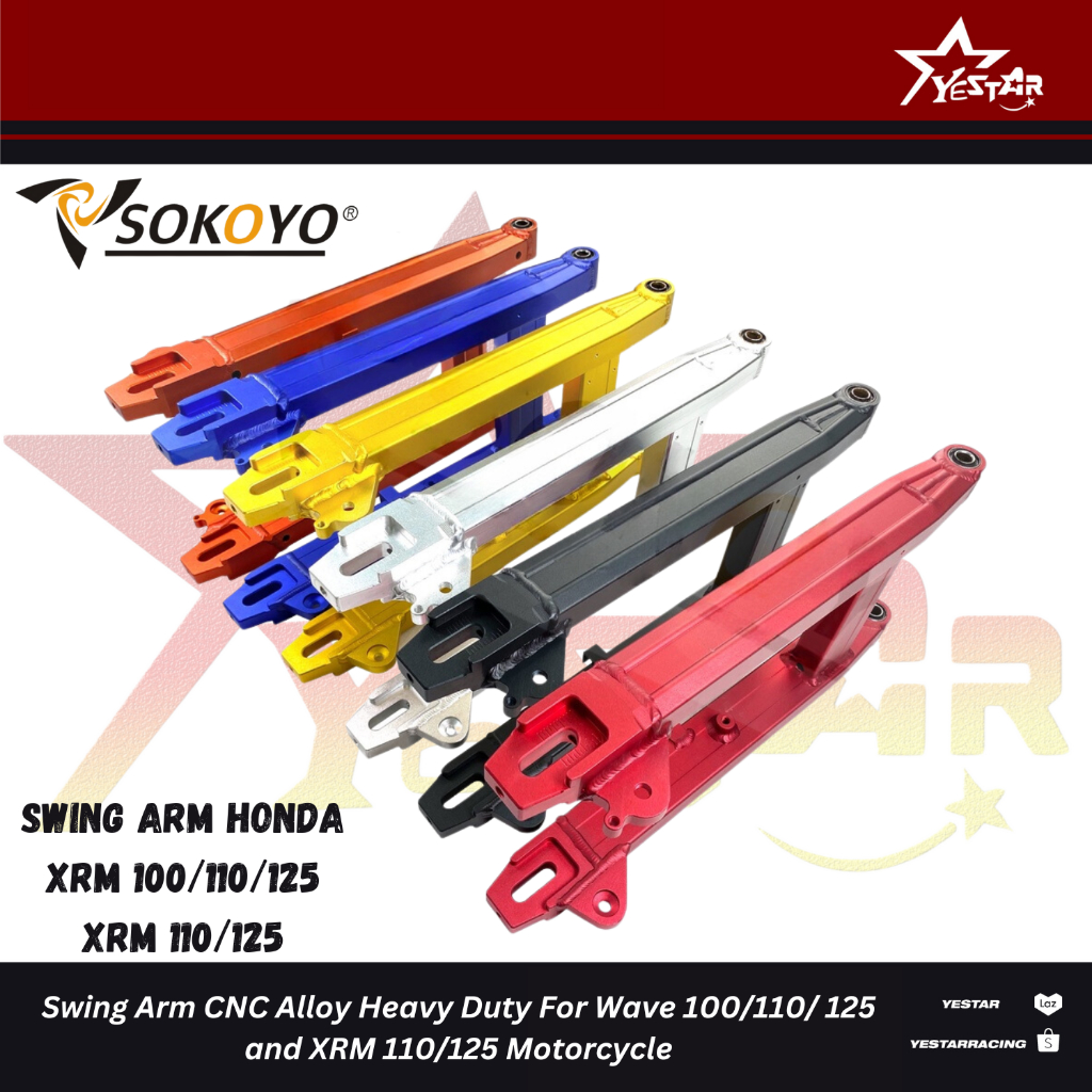 Yestar PH 1Set Swing Arm Alloy CNC Heavy Duty for Honda Wave 100 110 ...