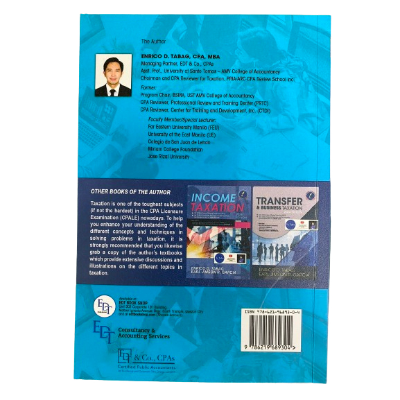 CPA Reviewer in Taxation - 2024 Edition By Enrico Tabag | Shopee ...