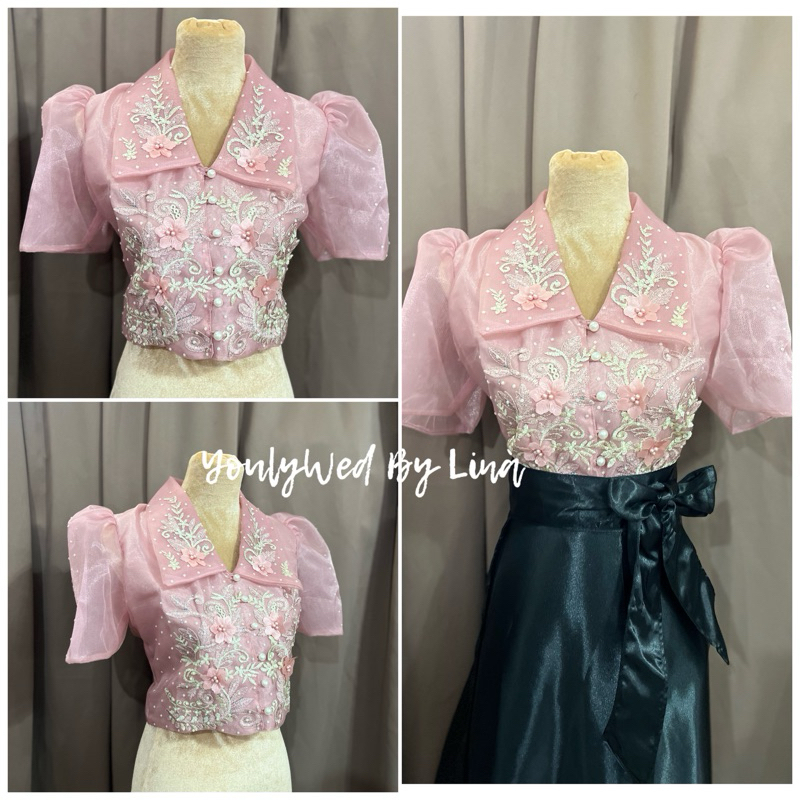 Modern Filipiniana Crop Top | Shopee Philippines