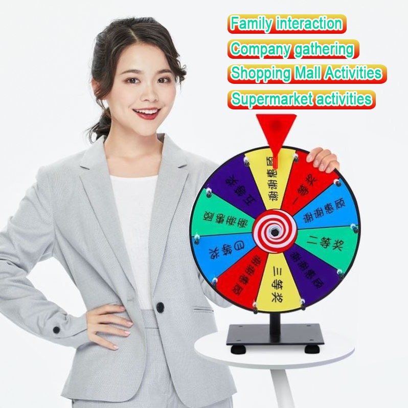 12 inch prize wheel lucky game rotator with dry erase marks and eraser ...