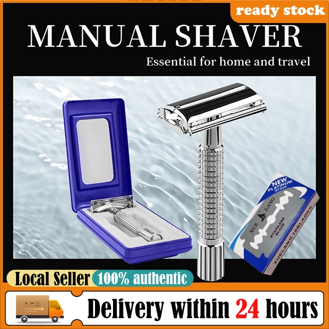 Stainless steel razor shaver for men Manual Shaver with blade safety ...