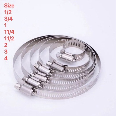 GI Hose Clamp Pipe Clamp 1/2' , 3/4 ,1 , 11/4, 11/2, 2, 3, 4 | Shopee ...