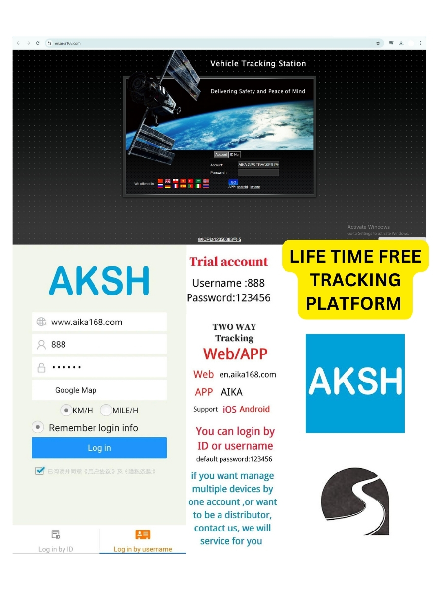 AIKA AKSH APP GPS Tracker with Kill Engine and Voice monitoring ...