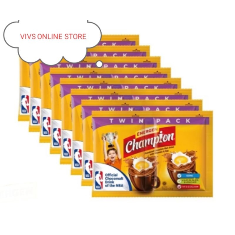 Energen Champion Twin Pack Chocolate Malt Drink (70g x 8 twin packs ...