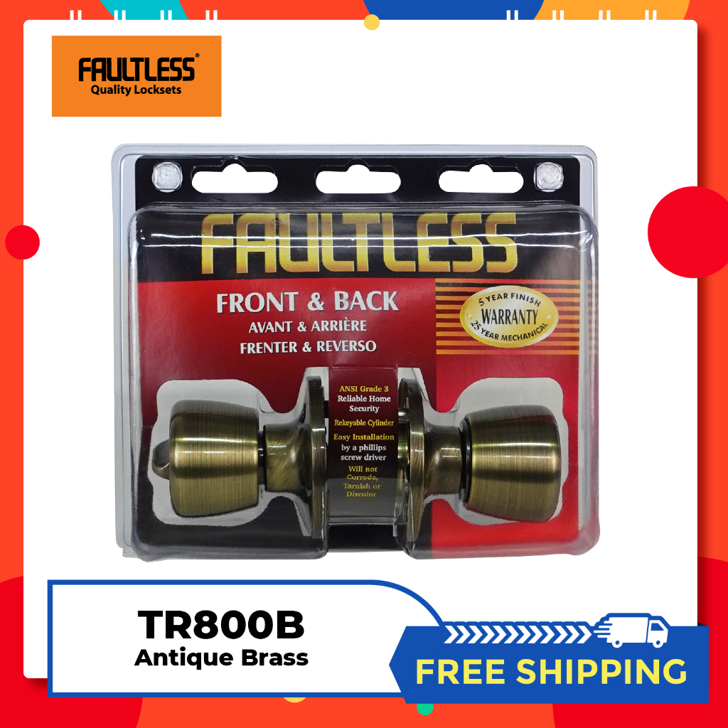FAULTLESS TUBULAR KNOBSETS (DOORKNOBS) | Shopee Philippines