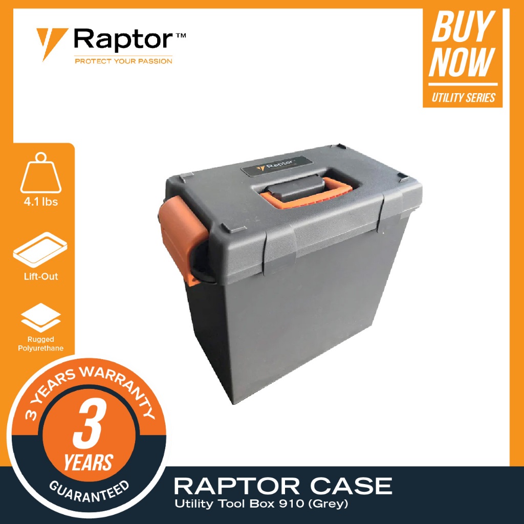 Raptor Case Utility Tool Box 910 for Tactical, Creative & Sports Gear ...