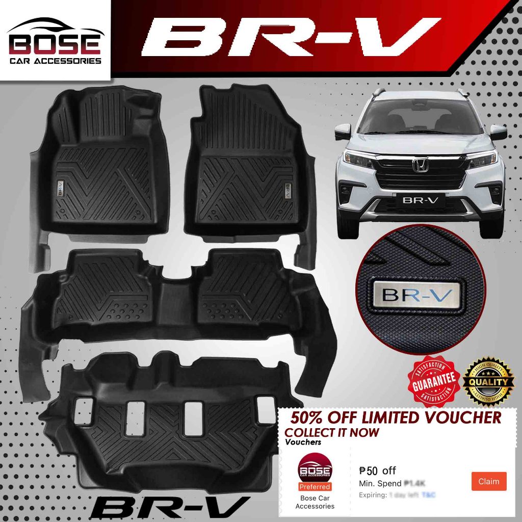 Honda BR-V 2023 Onwards TPE Carbon Fiber Deep Dish Deep Dish Matting ...