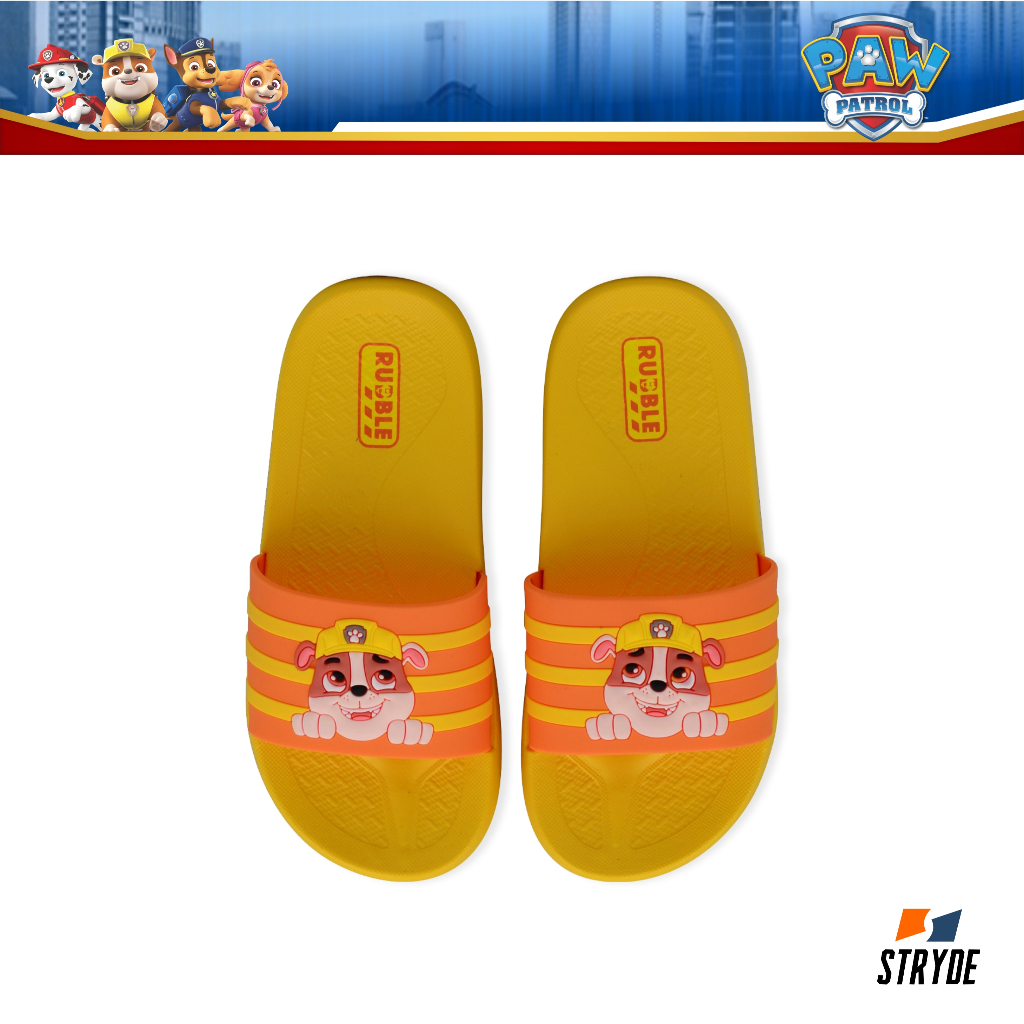 Nickelodeon PAW Patrol Kid's Slides Hardhat Yellow | Shopee Philippines