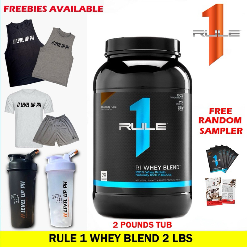 RULE 1 WHEY PROTEIN BLEND 2LBS (EXP 2027) FREE SACHET with Shaker ...