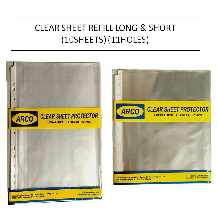 Clear sheet Refill Long & Short 10sheets 11holes | Shopee Philippines