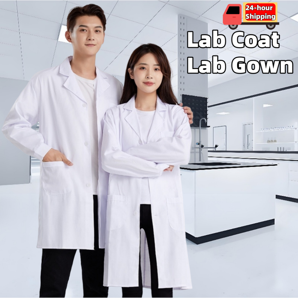 Lab Coat Lab Gown For Students female White Coat lab gown white ...