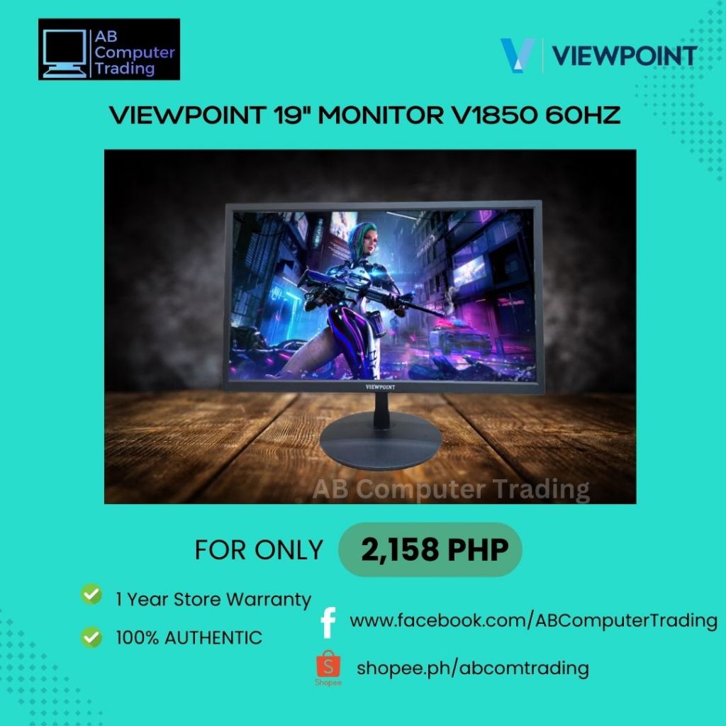 BRANDNEW VIEWPOINT V1850HD 19 INCH LED MONITOR | Shopee Philippines