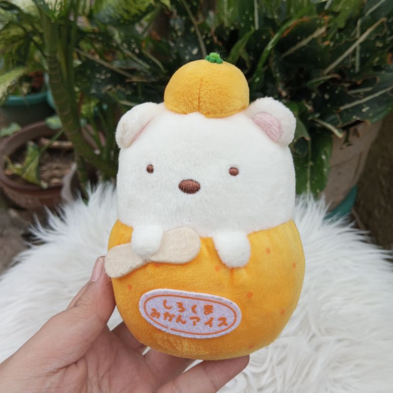 SAN-X Sumikko Gurashi Shirokuma Mikan Ice Cream Costume Plush Toy ...