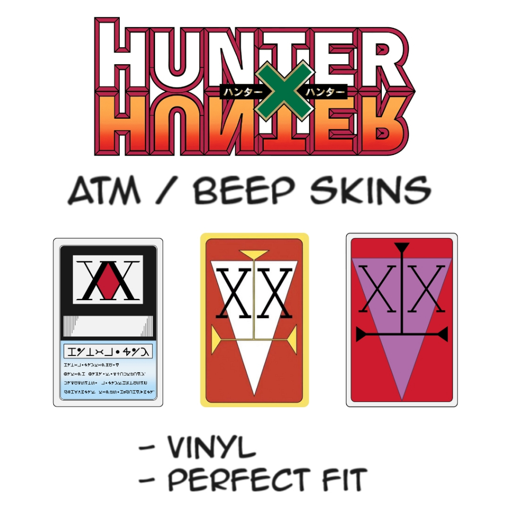 Hunter X Hunter License Card Skins (Stickers For ATM or Beep Cards ...