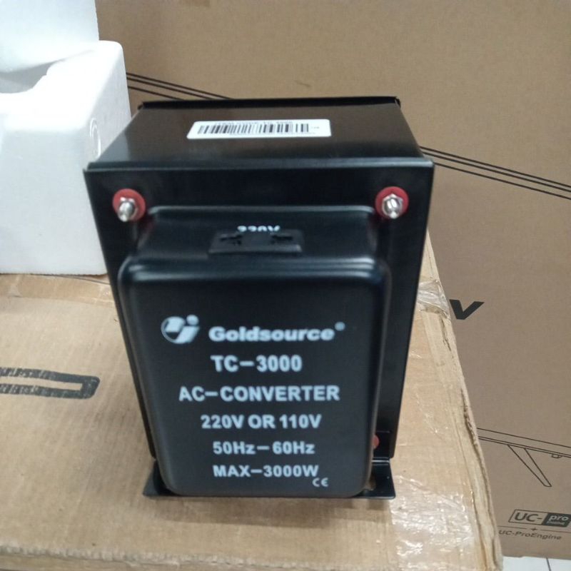 GOLDSOURCE TRANSFORMER STEP UP / STEP DOWN TRANSFORMER TC-3000 | Shopee ...
