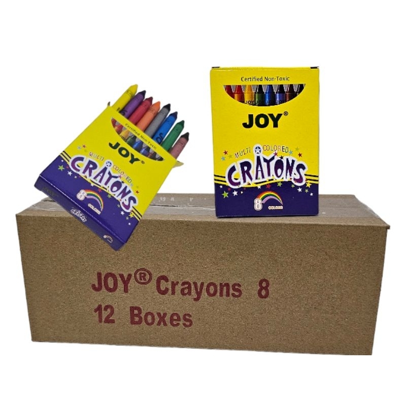JOY Crayon Multi Colored Crayon - 8 Colors (Wholesale Price) | Shopee ...