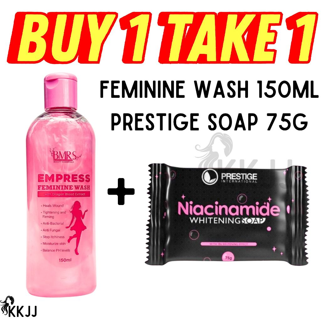 KKJJ BMRS EMPRESS FEMININE WASH & PRESTIGE NIACINAMIDE 10x WHITENING ...