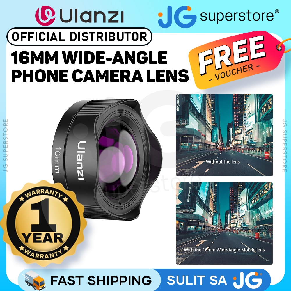 Ulanzi CL-005 16mm Wide Angle Lens with 17mm Phone Camera Lens Clip w ...