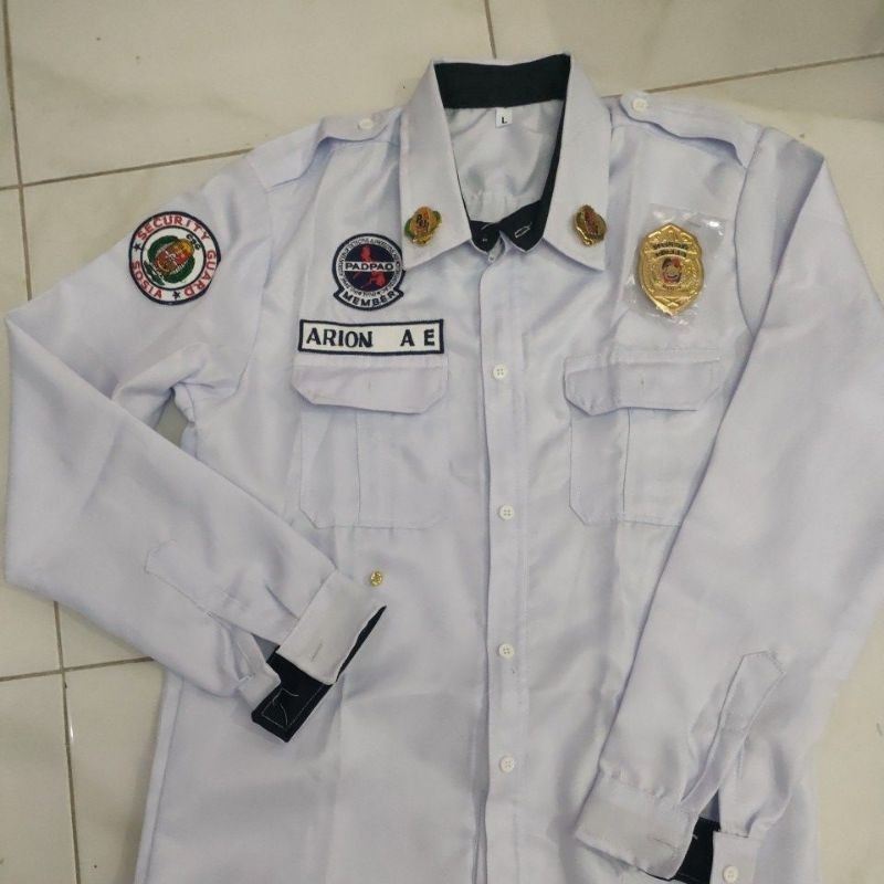Security guard uniform with patches and paraphernalia | Shopee Philippines