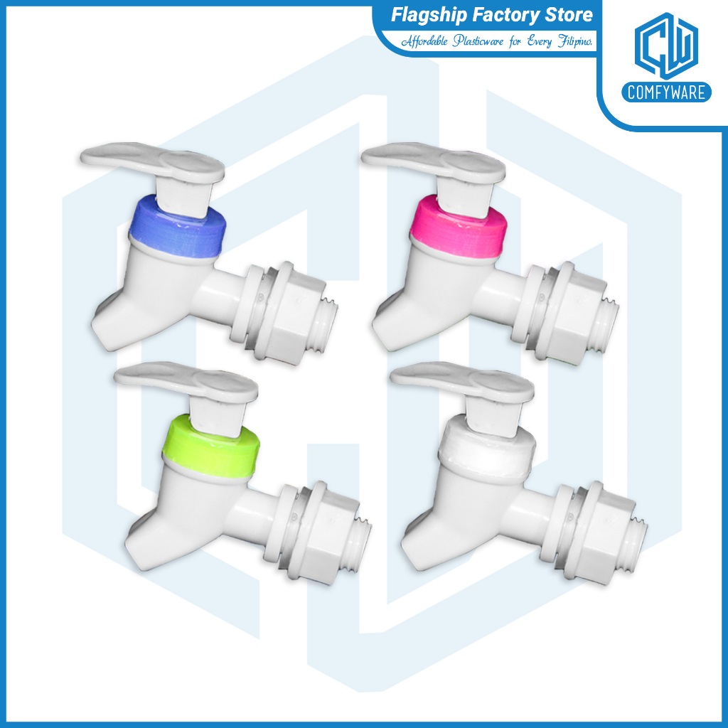 Blue/Pink/Green/White Plastic Mineral Water Container PVC Faucet ...