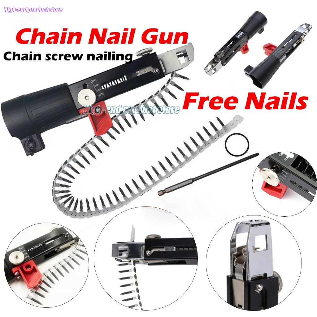 Electric Nail Feeder Chain nail gun Pneumatic Nailer Accessories Chain ...