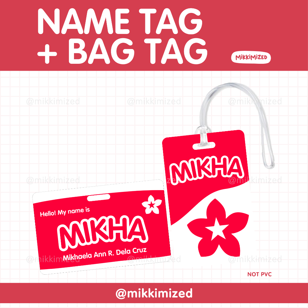 BINI NAME TAG AND BAG TAG | Laminated | mikkimized | Shopee Philippines