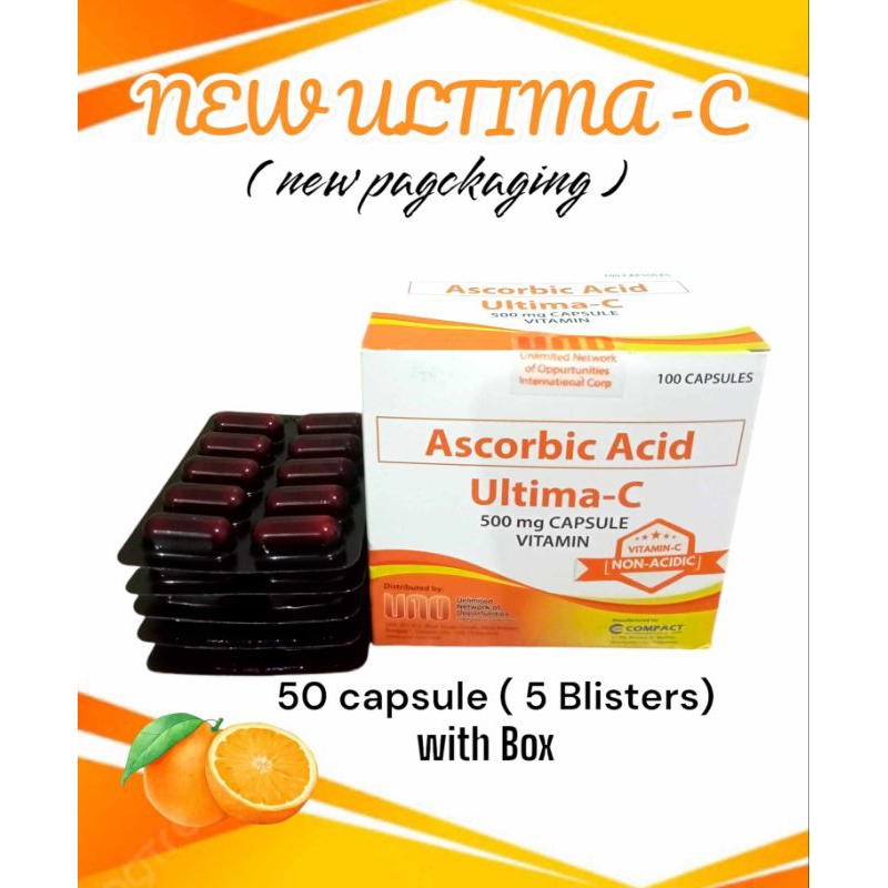 ULTIMA C NEW PACKAGING(50 CAPSULES) ASCORBIC ACID PACKAGING UNO ...