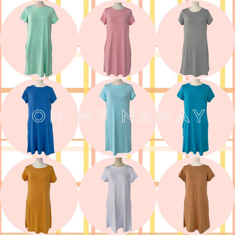 OH MY NANAY - Ava Maternity Casual Plain Comfy Dress for Pregnant Moms ...