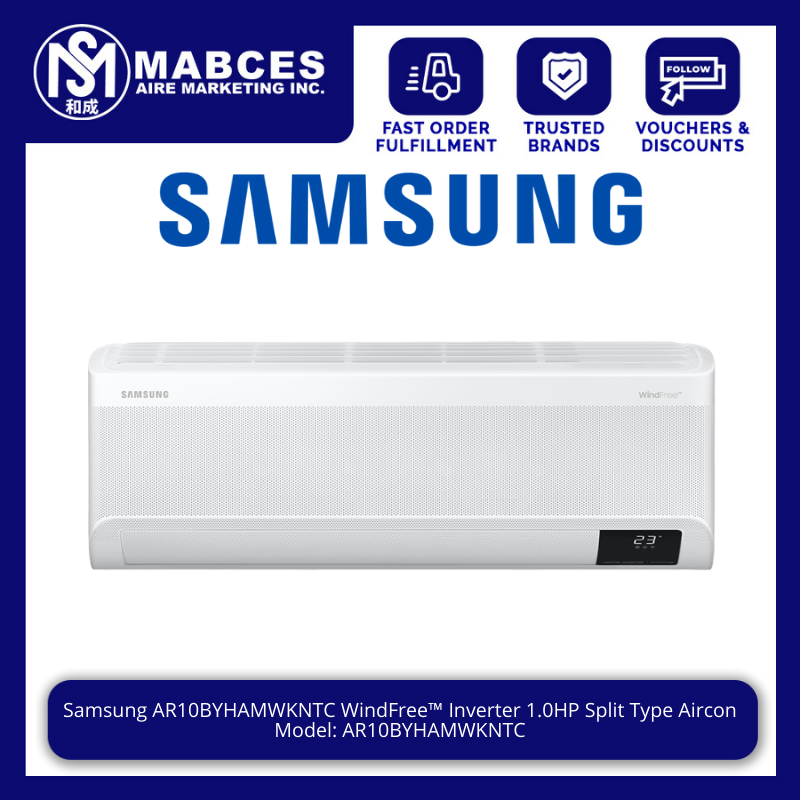 Samsung AR10BYHAMWKNTC WindFree™ Inverter 1HP Split Type Aircon ...