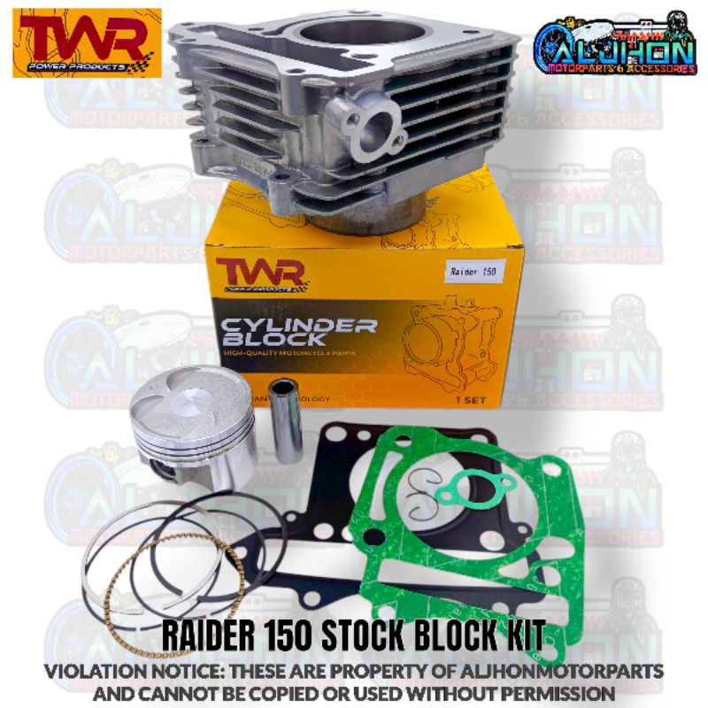 TWR RAIDER 150 CARB CYLINDER BLOCK KIT | Shopee Philippines