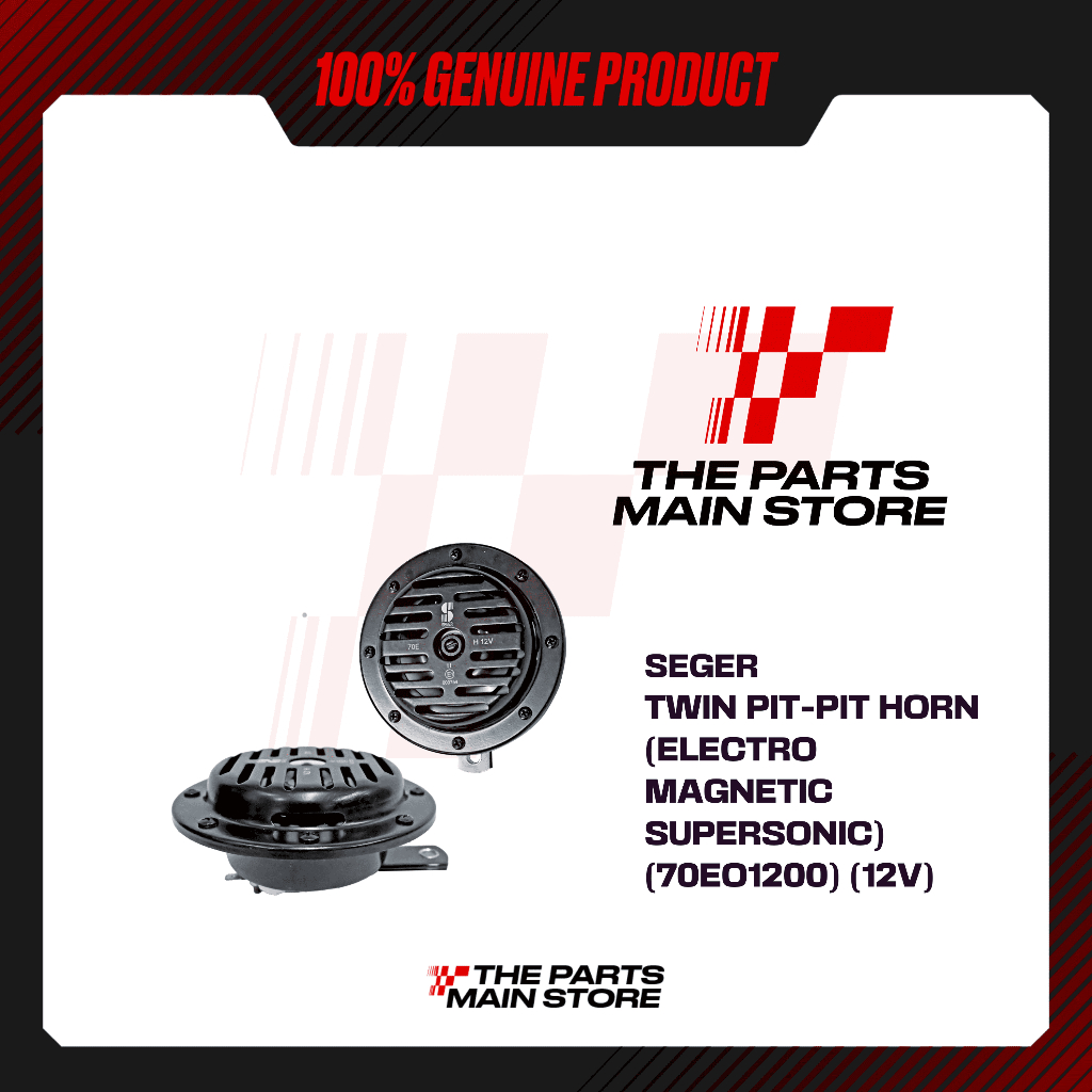 SEGER TWIN PIT-PIT HORN ELECTROMAGNETIC SUPERSONIC (12V) (1pc/pack ...