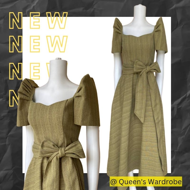 Green Filipiniana Dress/Gown With Detatchable Ribbon- Floor Legth ...