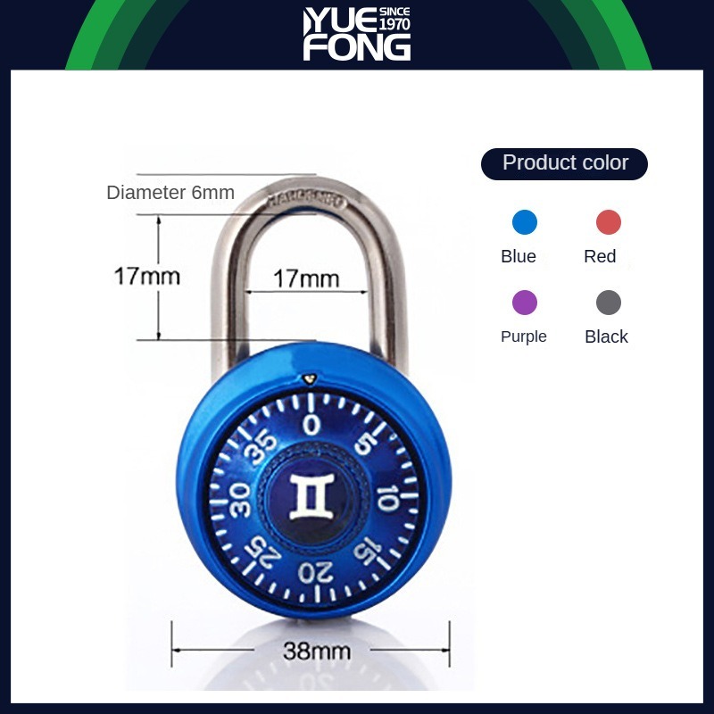 Mechanical Combination Lock Zodiac Compass Lock Backpack Padlock Mini ...
