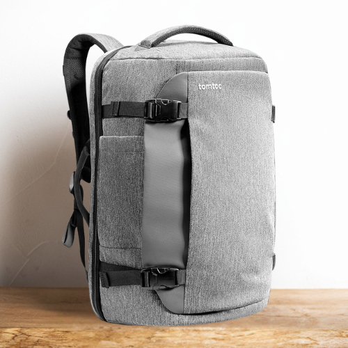 tomtoc T66M1D1 Travel Backpack Large Capacity 40L Black/Grey | Shopee Philippines