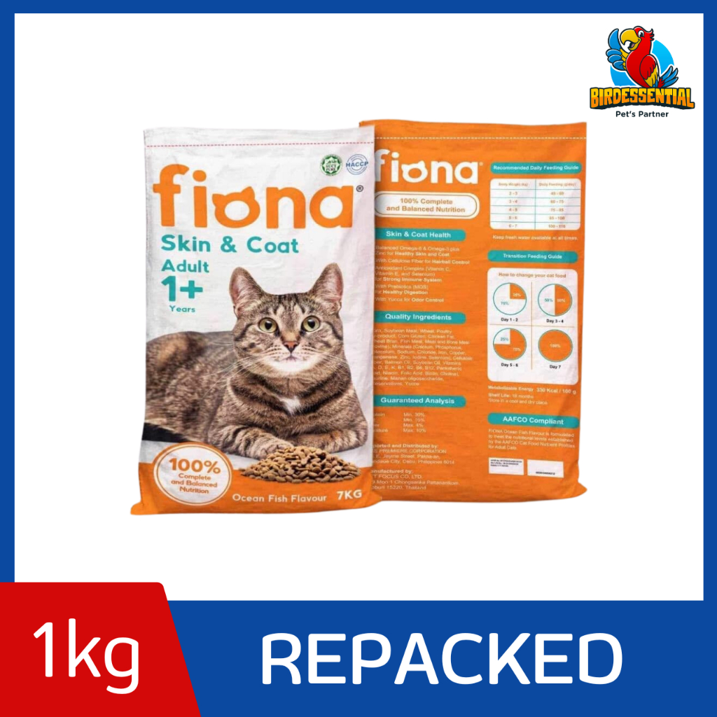 Fiona (1kg) repacked Skin and Coat Cat Food for Adult 1+ years old ...