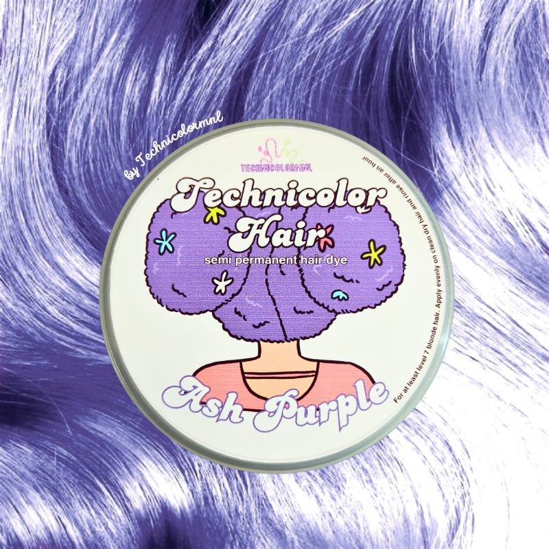 Ash Purple Technicolor Hair Semi Permanent Hair Dye 110ml | Shopee ...