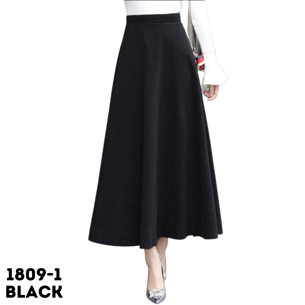 Hello Moderne High Waist Maxi Skirt Size Plain Womenswear Bottom 1809-1 ...