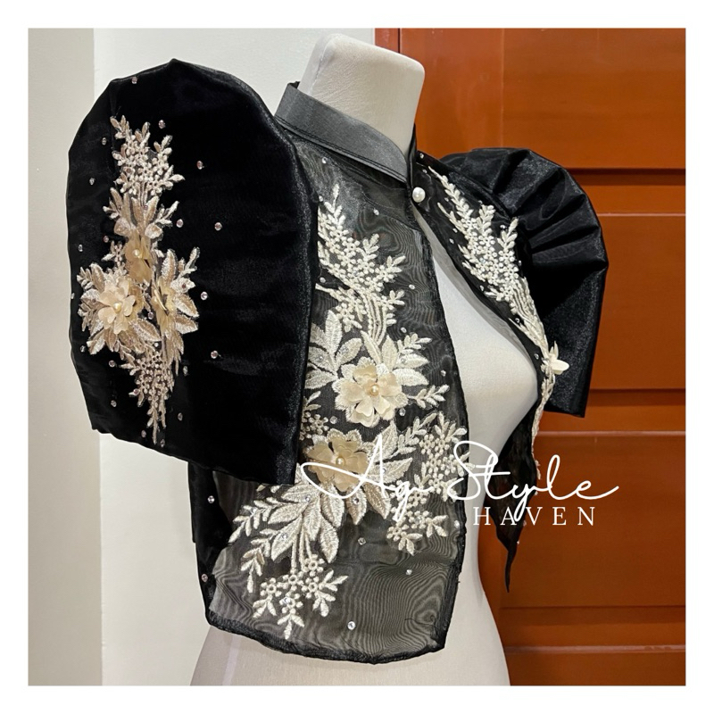 Modern Filipiniana — Bolero | Patching & Beads (Lace design depends on ...