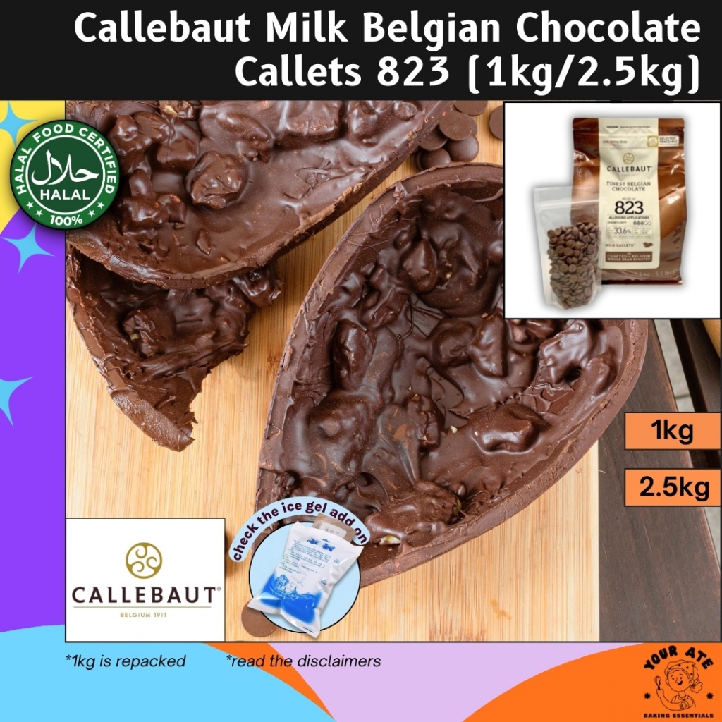 Callebaut Milk Belgian Chocolate Callets 823 (1kg/2.5kg) | Shopee ...