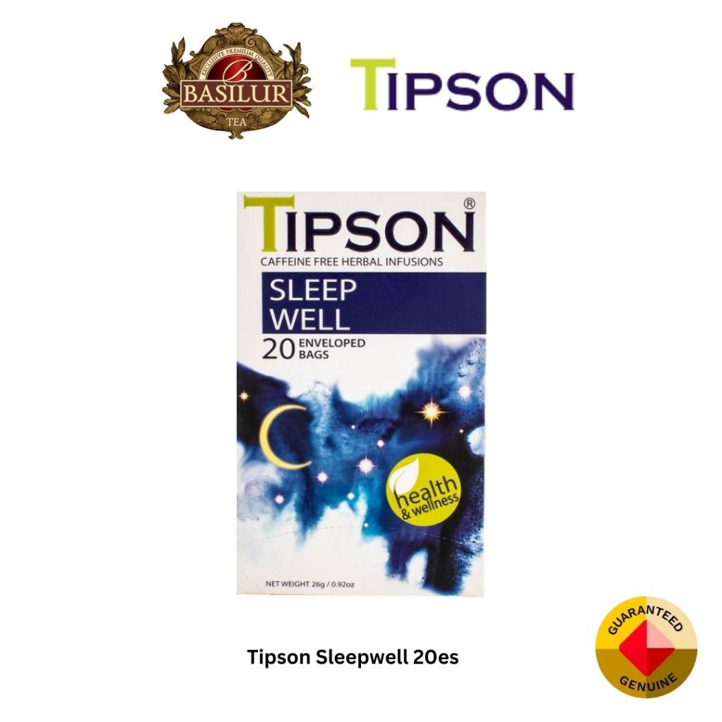 TIPSON Caffeine Free Herbal Infusions "Sleep Well" 1.3g x 20 Envelopes ...