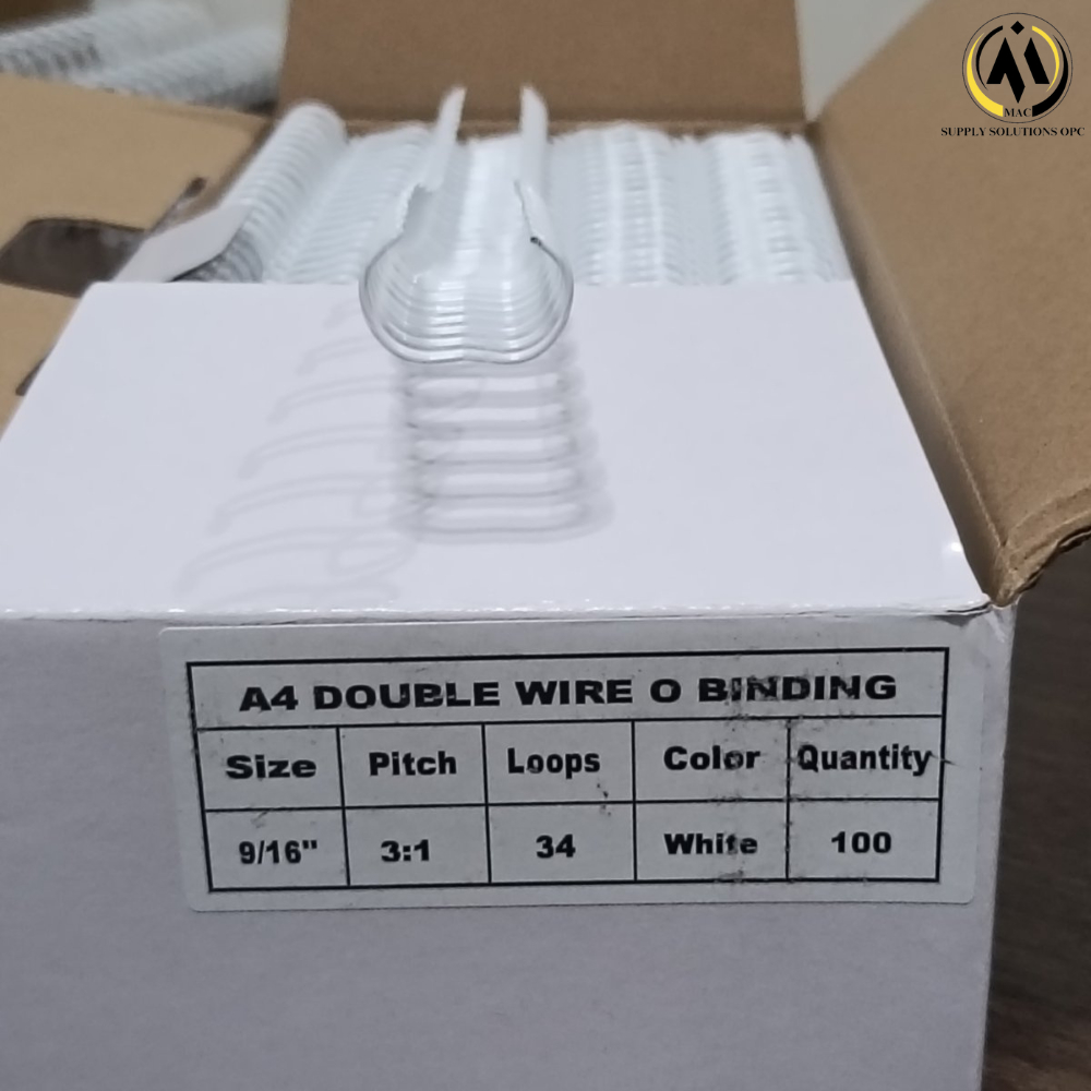 100pcs 3:1 Pitch Double Loop Binding Wire 9/16"(14.3mm) A4 (34Loops) | Shopee Philippines