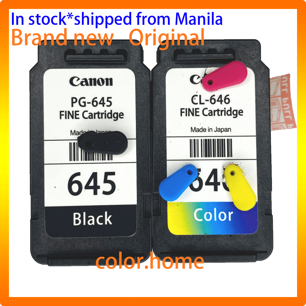 Original Canon PG-645 ink cartridge black CL-646 color compatible for ...
