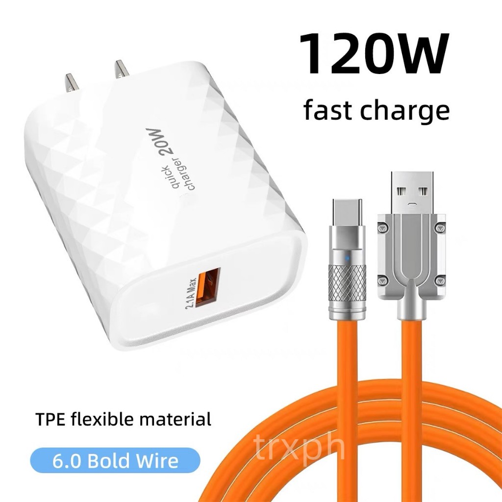 120W USB Adapter +CABLE Charger Set Charger For Mobile Phone charger ...