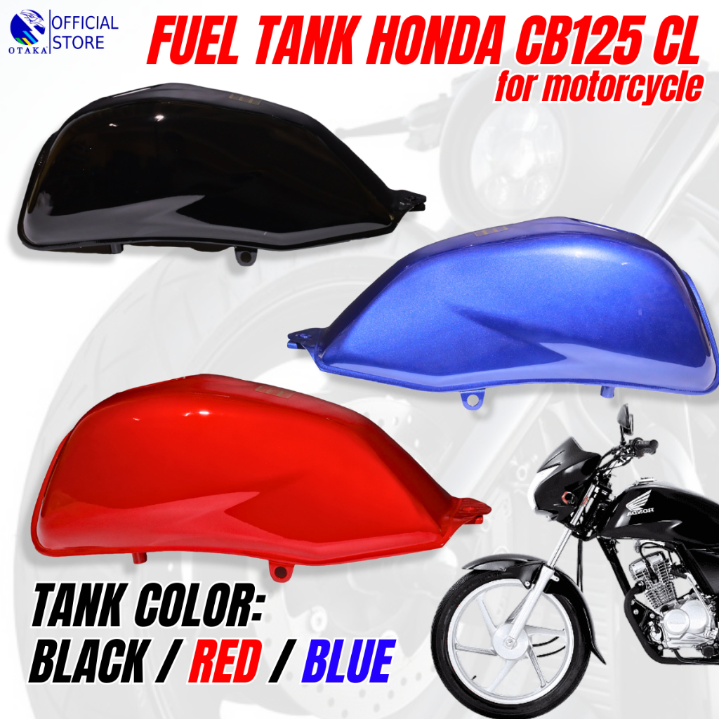 OTAKA MOTORCYCLE HONDA CB125 FUEL TANK-BLACK/RED/BLUE / FUEL TANK FOR ...