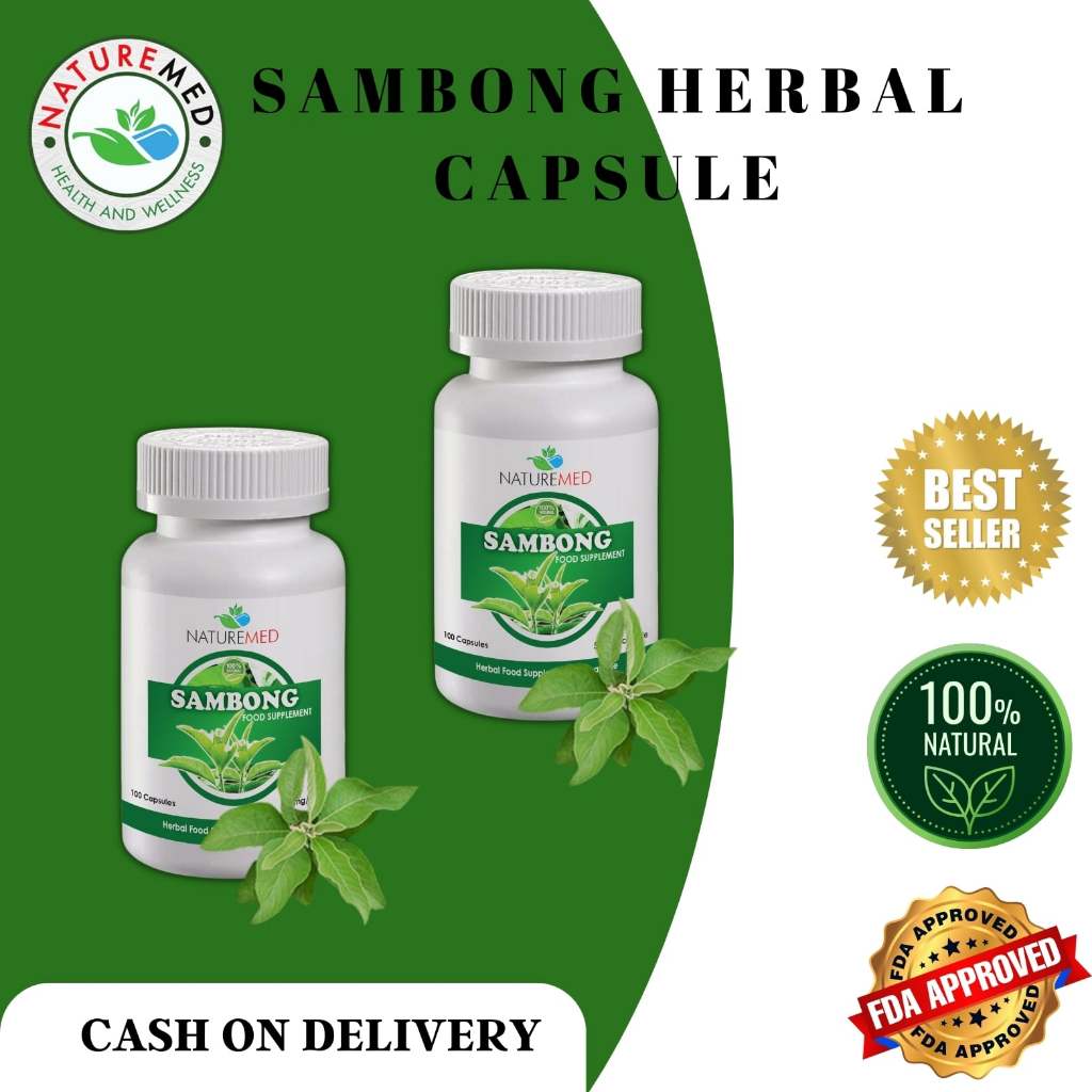 SAMBONG CAPSULE NatureMed (1 BOTTLES) 500mg Per Capsule / 100 Capsule ...